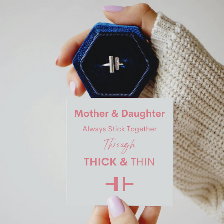 Mother & Daughter - Through Thick & Thin Ring – Clever Jewelry Mother & Daughter - Through Thick & Thin Ring – Clever Jewelry